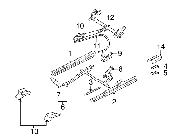 1997-2005 Porsche Seat Track 996-521-691-01 | OEM Parts Online