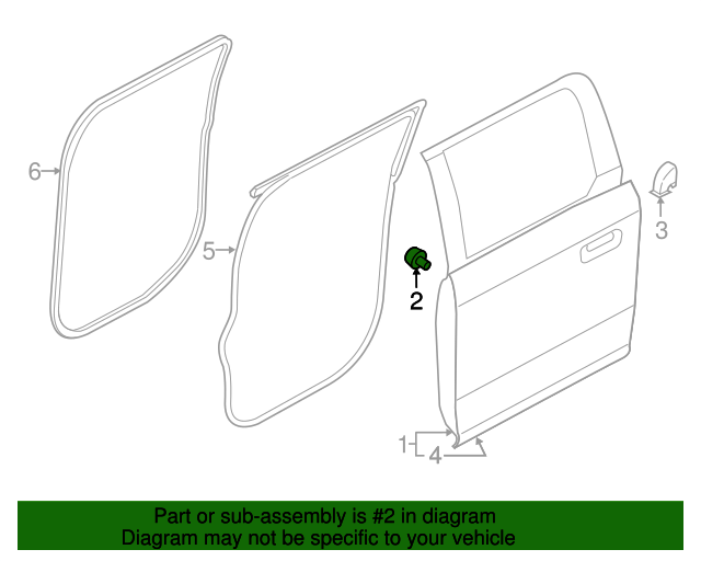 2015-2022 Ford Door Shell Bumper W717122-S300 | TascaParts.com