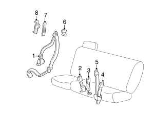 2000-2005 Ford Excursion Lap & Shoulder Belt 2C3Z-78613E58-AAA | Blue ...