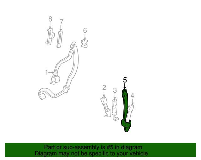 2000-2005 Ford Excursion Lap & Shoulder Belt 2C3Z-78613E58-AAA | Blue ...