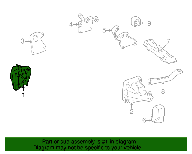 642-223-20-04 - Engine Bracket 2010-2021 Mercedes-Benz | Mercedes-Benz ...