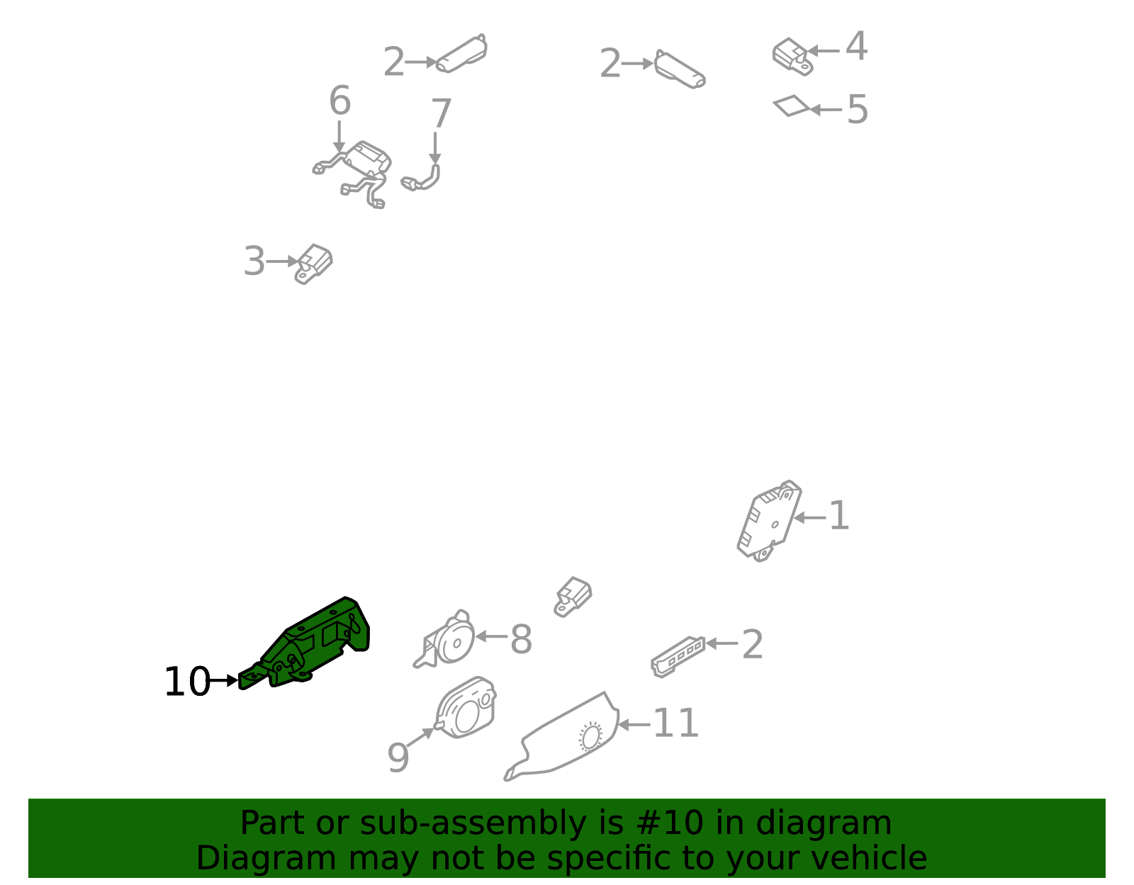 J9C10863 - High-Quality Anti-Theft Alarm Siren Bracket for 2018-2023 ...