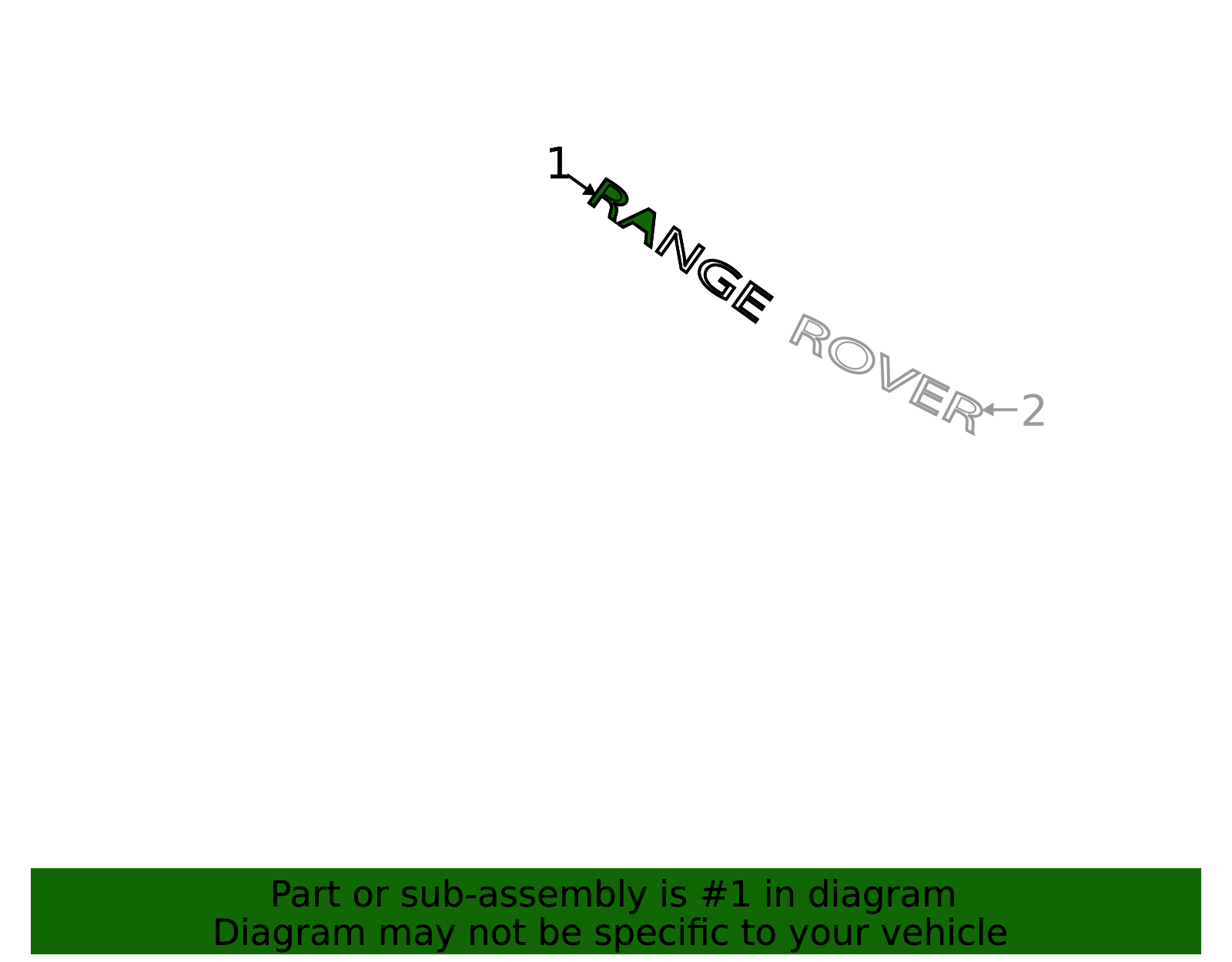 2022 Land Rover Range Rover Nameplate LR086335 | OEM Parts Online