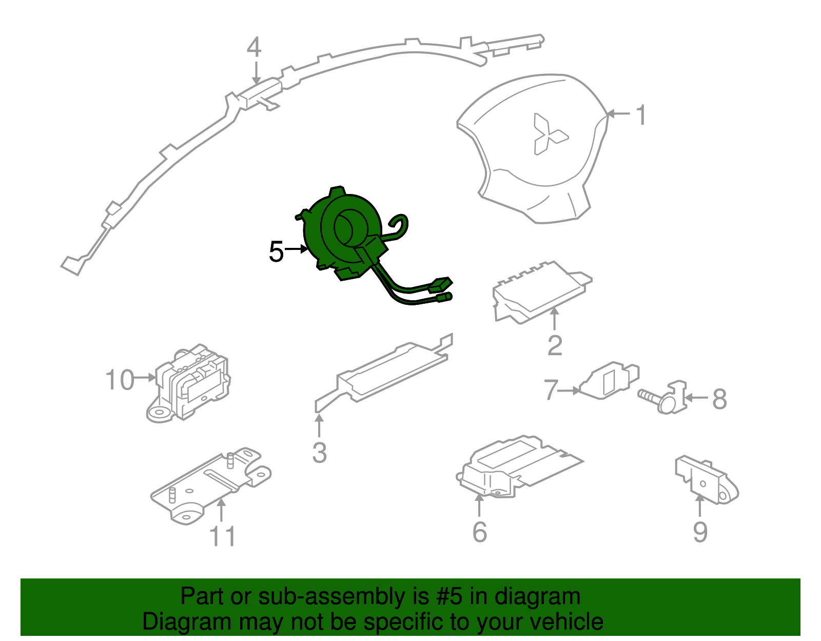 8619A018 - Clock Spring 2004-2017 Mitsubishi | Mitsubishi Motors Store