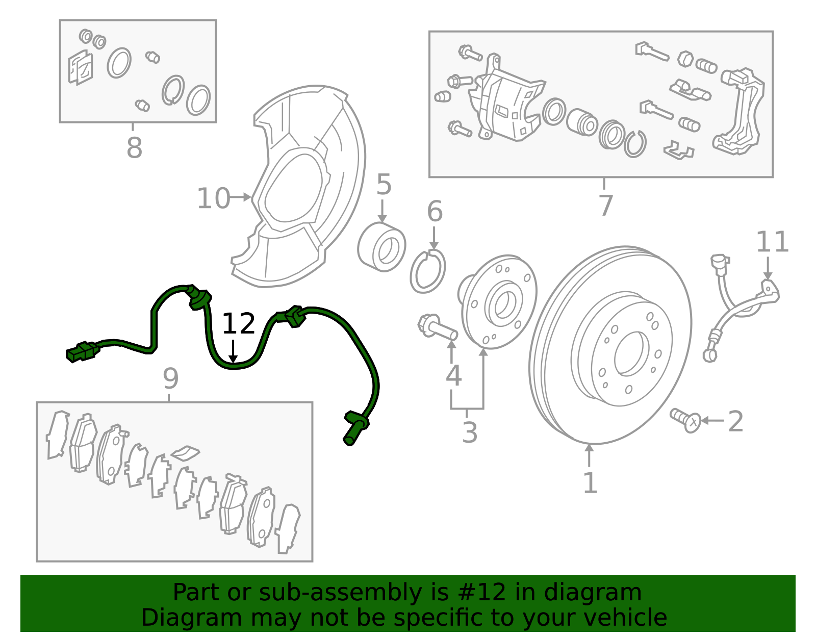 57455-TBA-A03 - Sensor Assembly L Front - 2016-2021 Honda | Genuine ...
