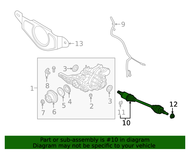 Genuine OEM Ford Part - Axle Assembly LX6Z-4K138-E | Genuine OEM Ford ...