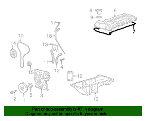 Genuine Valve Cover Gasket for 2005 Saab 9-7x | Part# 89017729 | Over ...