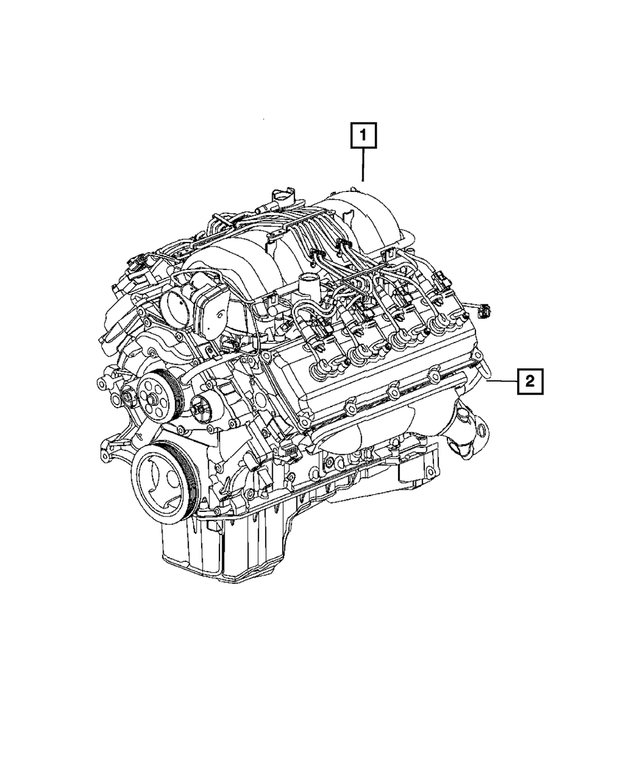 2019-2024 Mopar Long Block Engine 68450915AA | Mopar eStore