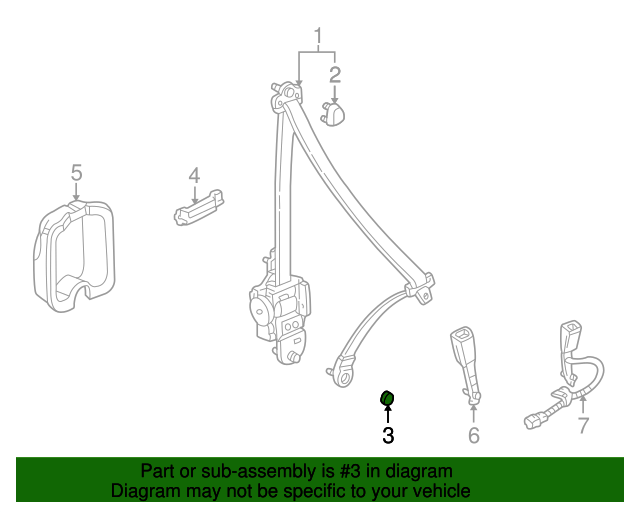 77863-SA5-672YV - Belt & Retractor Cap 1998-2002 Honda Accord | Honda ...