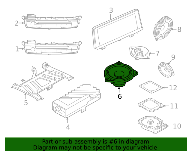Genuine BMW 65-13-8-715-683 | Inst Panel Speaker | FREE Shipping on ...