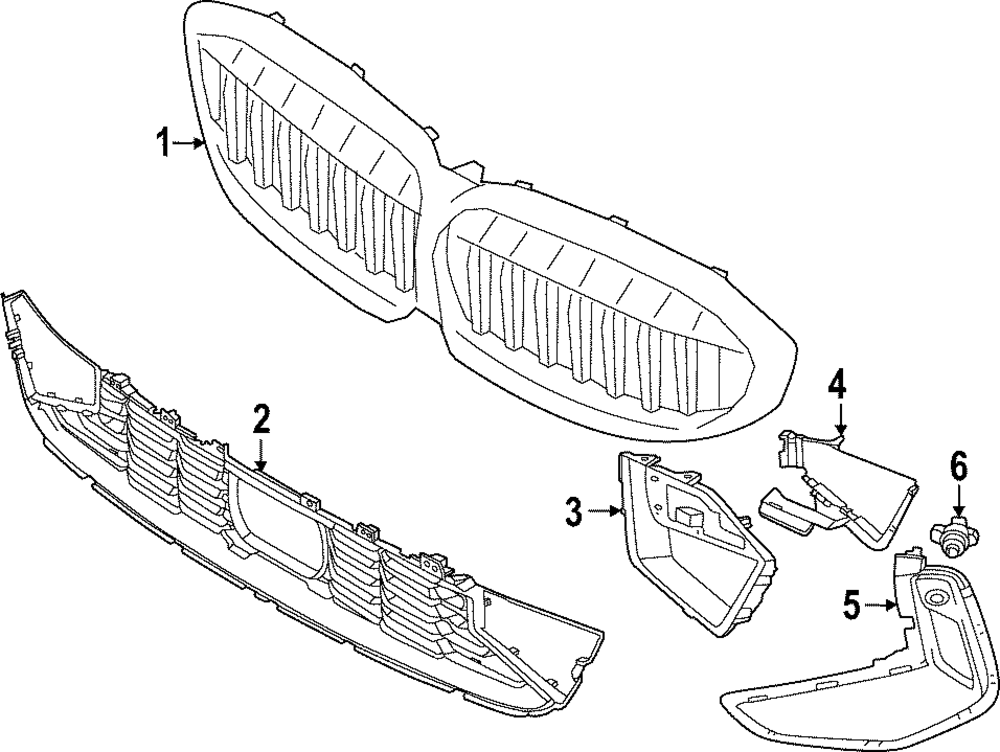 2023-2024 BMW Upper Grille 51115A1BFA5 | OEM Parts Online