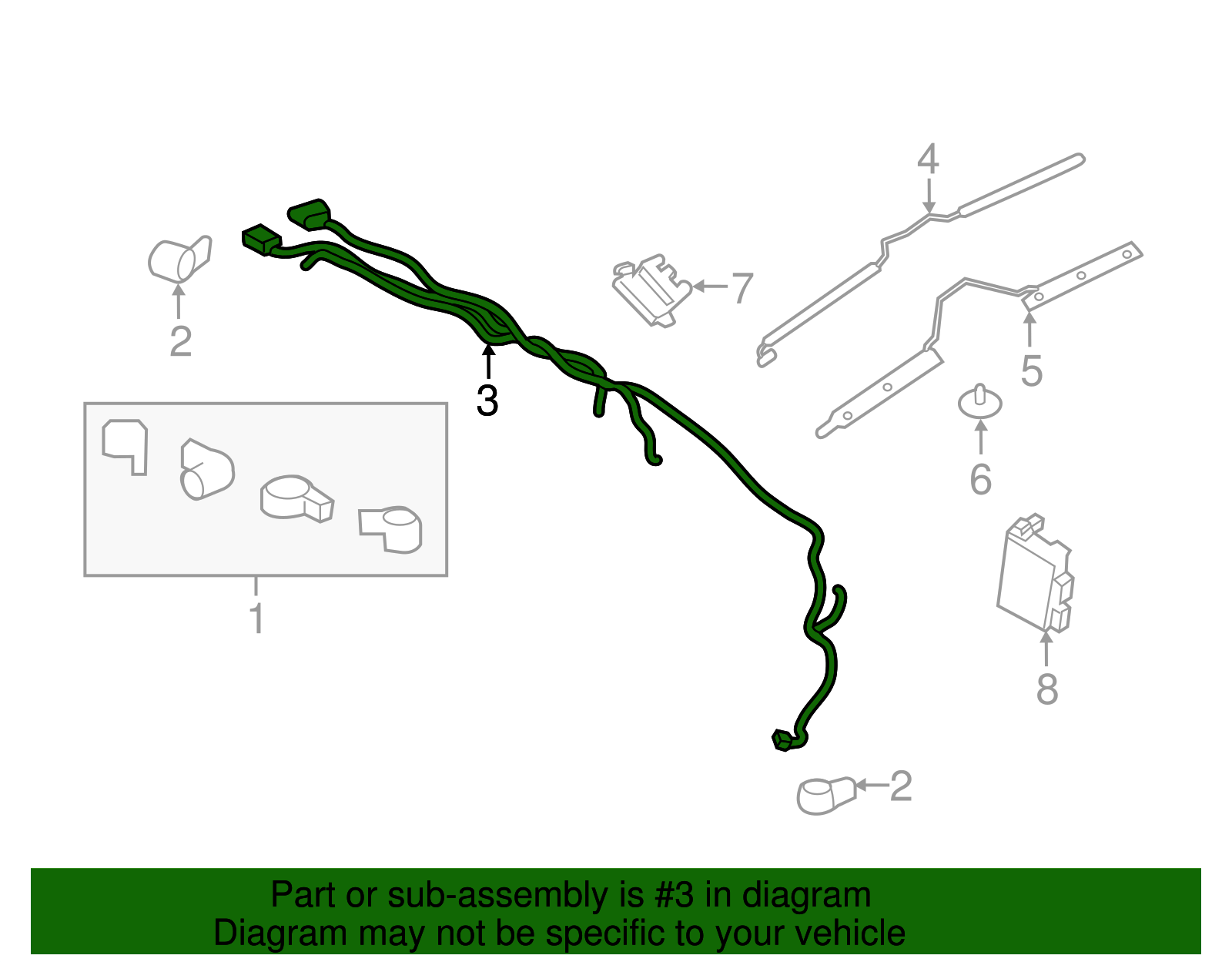 2015-2018 Ford Edge | Wire Harness | F2GZ-15K868-G | Walls' Ford Parts