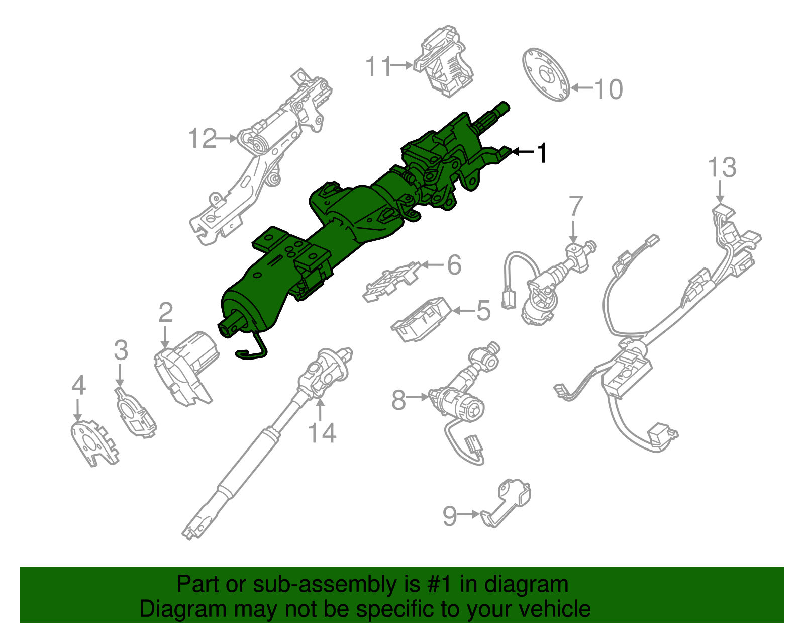 2015-2020 GM Steering Column 23381949 GM | GMPartsDirect.com