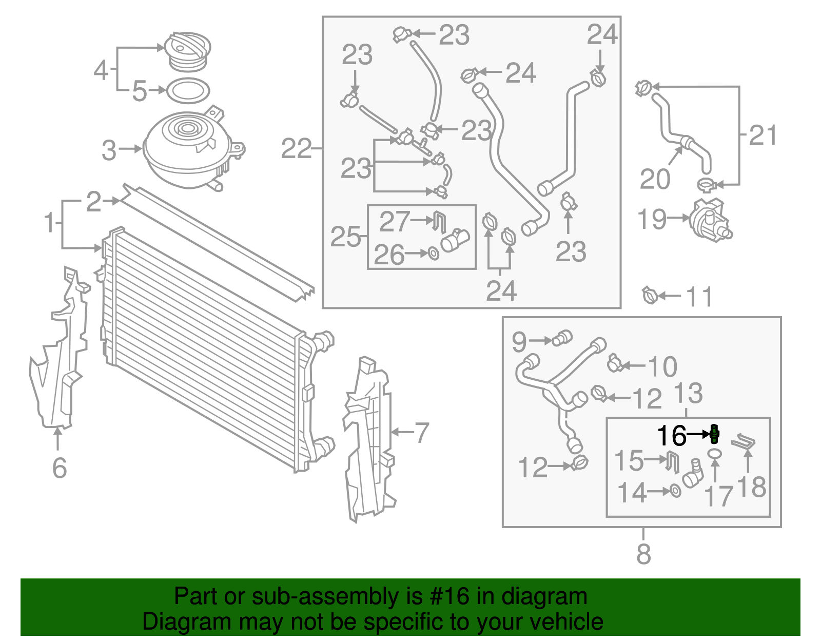 2013-2024 Volkswagen Coolant Temp Sensor 03F-919-501-B | OEM VW Parts Haus
