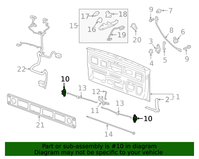 2020-2024 GM Passenger Side Pickup Box Tailgate Latch 85530785 | OEM ...
