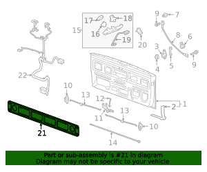 2020-2023 GM Pickup Box Tailgate Access Hole Cover 84179275 GM ...