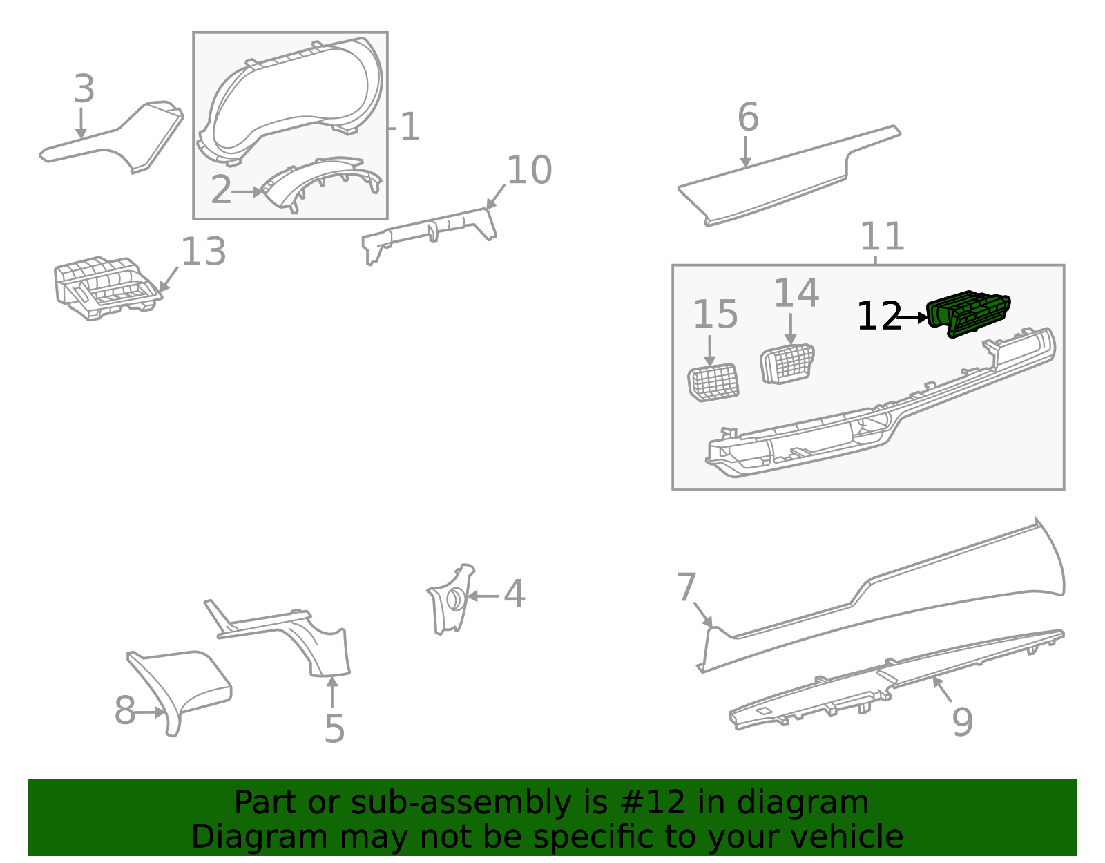 2021-2024 Toyota Sienna Air Vent Grille 55680-08060 | Retail ...