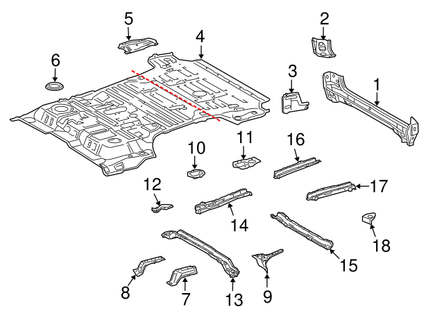 58317-60060 - Floor Extension - 2008-2020 Toyota Land Cruiser | OEM ...
