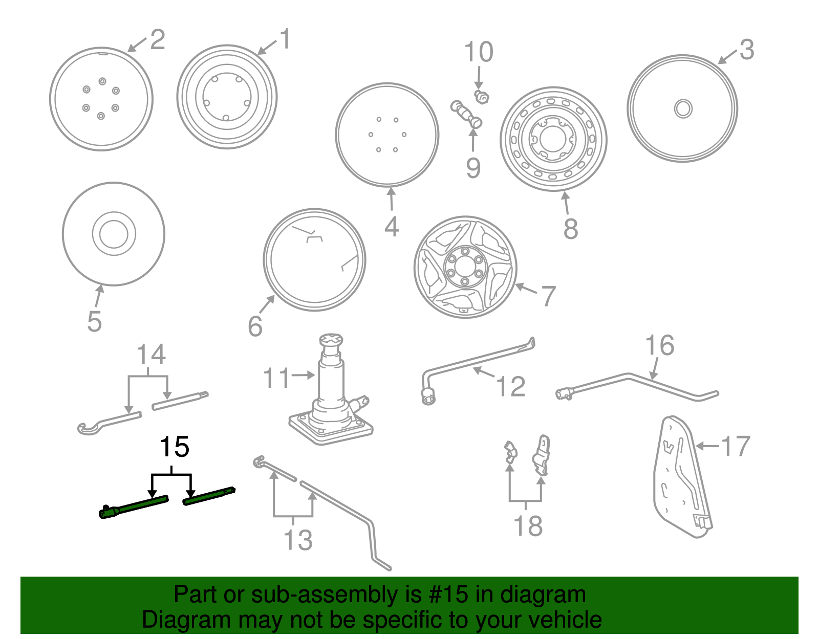 1995-2004 Toyota Tacoma Floor Jack Handle 09115-04030 | Retail ...