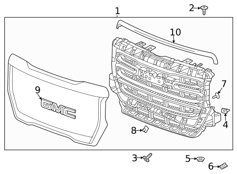 Grille & Components for 2021 GMC Canyon | GMPartsDirect.com