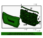 2021-2022 GMC Canyon Black Front Grille 84861920 GM | GMPartsDirect.com