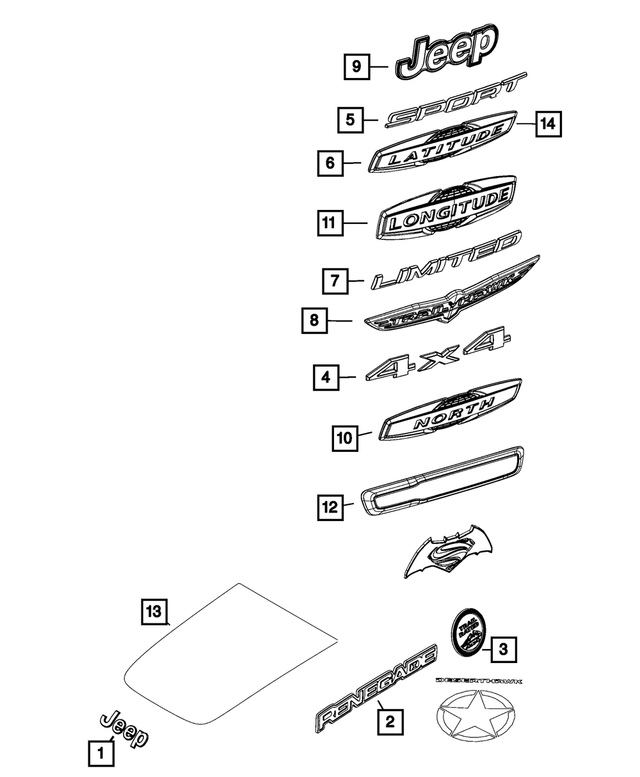 2015-2022 Jeep Renegade Decal 68247413AA | My Mopar Parts