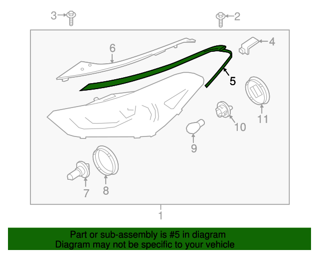 2016-2018 Hyundai Tucson Headlight Molding 92181-D3050 | OEM Parts Online