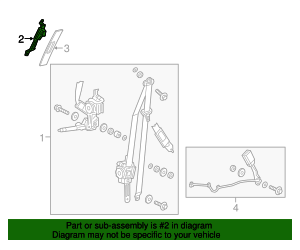 81460-T5R-A01ZA - Adjuster, Shoulder Slide *NH882L* (Platinum Gray ...