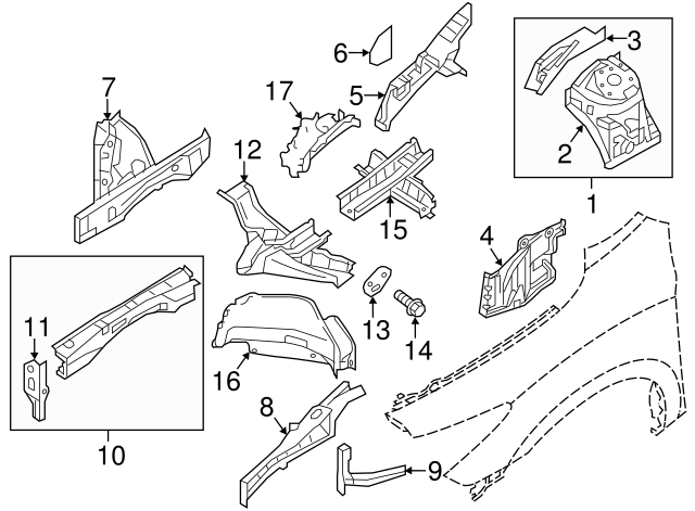 64838-9NB0B - Side Shield 2015-2020 Infiniti QX60 | Infiniti Wholesale ...