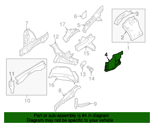 64838-9NB0B - Side Shield 2015-2020 Infiniti QX60 | Infiniti Wholesale ...