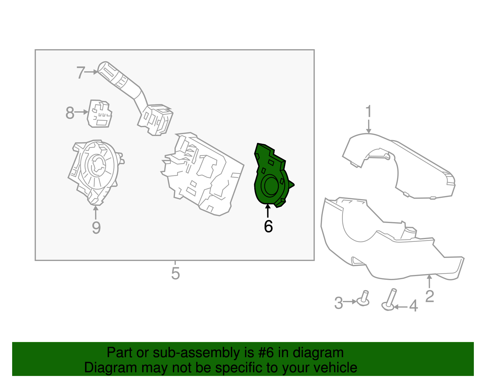 FC3Z-3F818-A - Steering Sensor Assembly 2015-2019 Ford | Big 3 Auto Parts