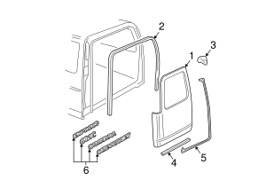 1996-2023 GM Rear Door Weatherstrip 19259359 GM | GMPartsDirect.com