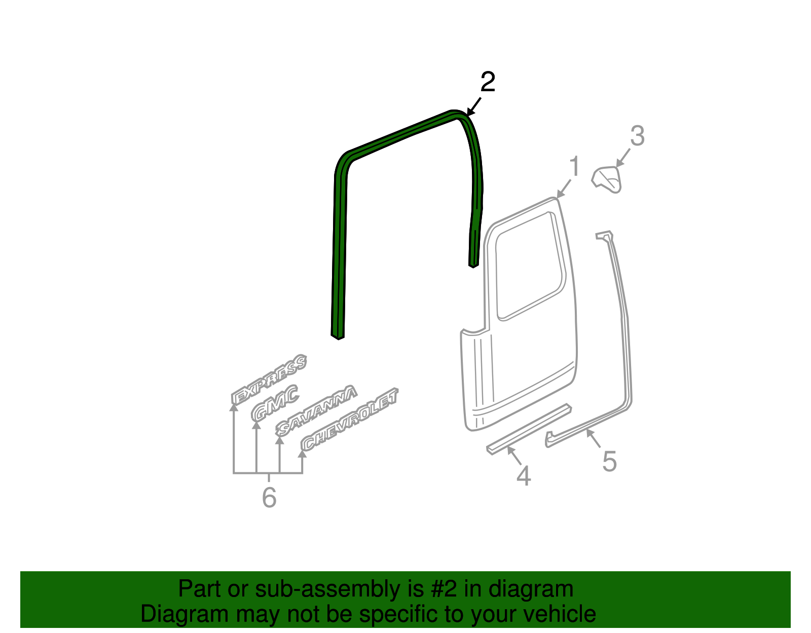 Buy Genuine GM Auto Parts - Weatherstrip (Part # 19259359) | GM Parts Store