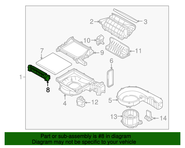 Genuine Filter Cover for 2010-2012 Hyundai Santa Fe | Part# 97129-1U000 ...