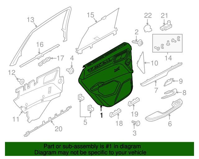 2015-2018 Porsche Macan Door Trim Panel 95B-867-212-AA-CDR | Gaudin ...