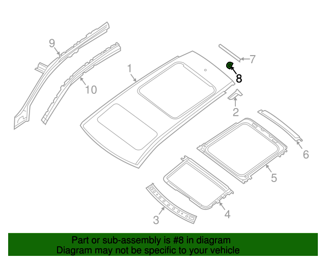 2013-2024 Nissan Rear Seal Grommet 76848-7S200 | Melloy Nissan Parts