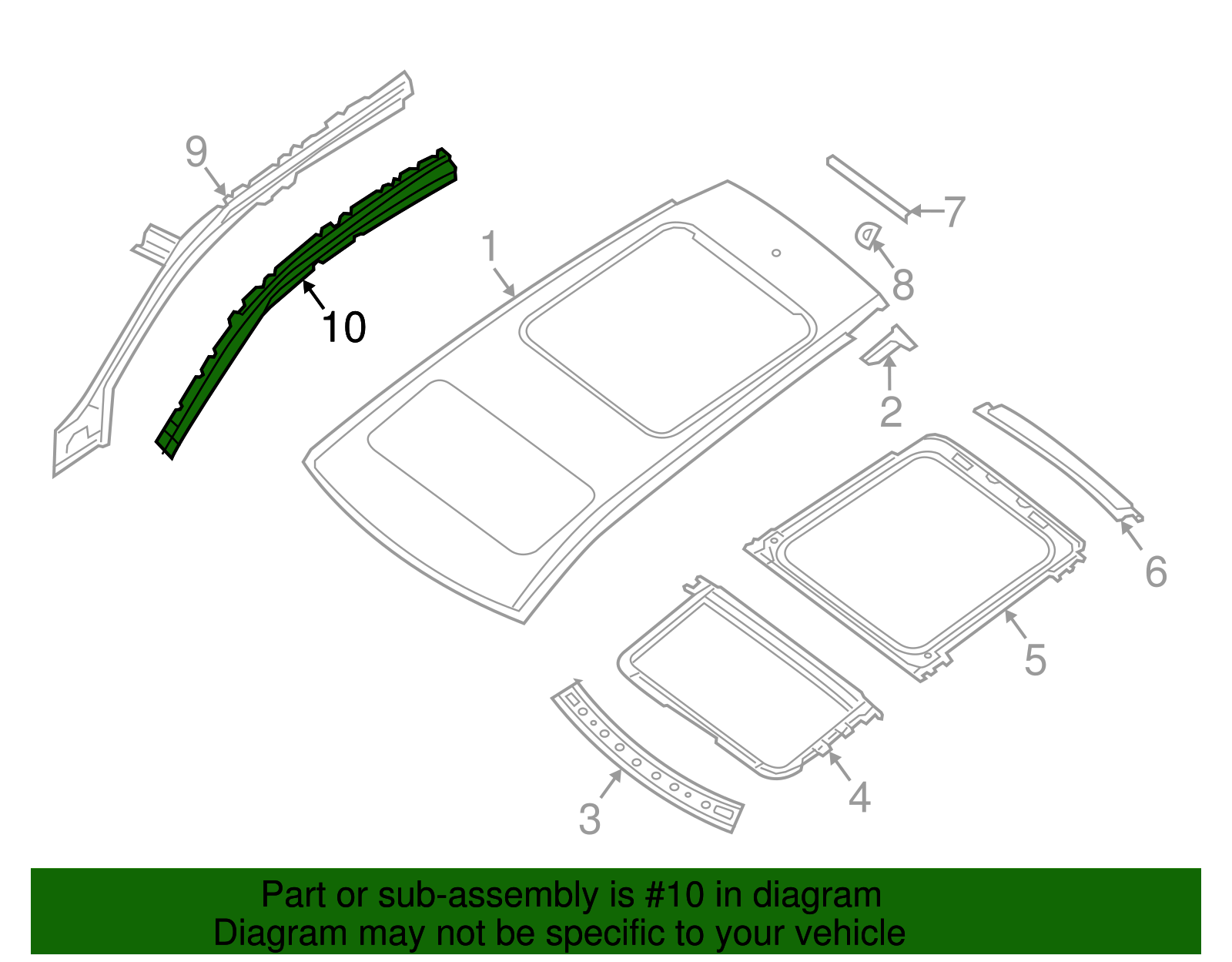 G6314-3KAMA - Outer Rail 2013-2014 Nissan Pathfinder | Nissan Parts ...