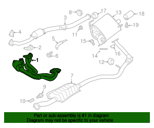 Pipe Complete Exhaust Front 44620AE960 | Buy Subaru Parts Online