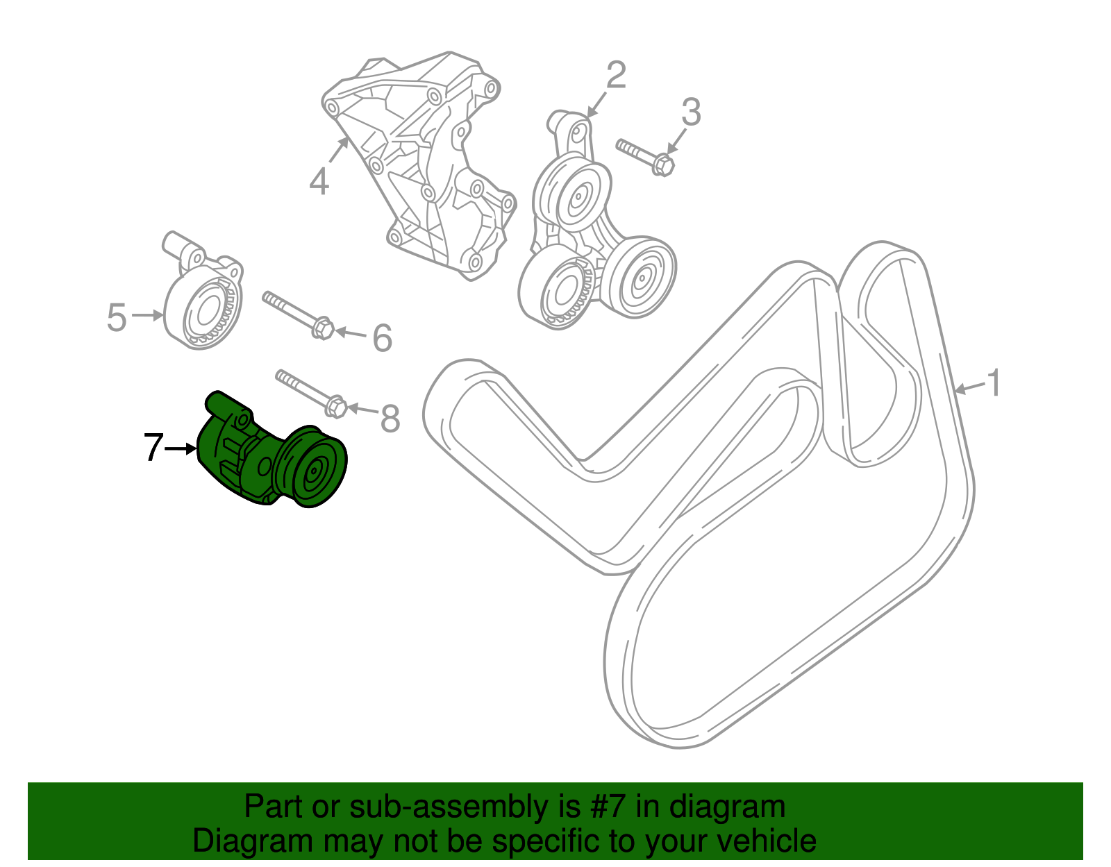 2015-2022 Volvo Tensioner 32249371 | TascaParts.com