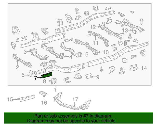 51122-04020 - Rail Extension - 2005-2023 Toyota Tacoma | OEM Genuine ...