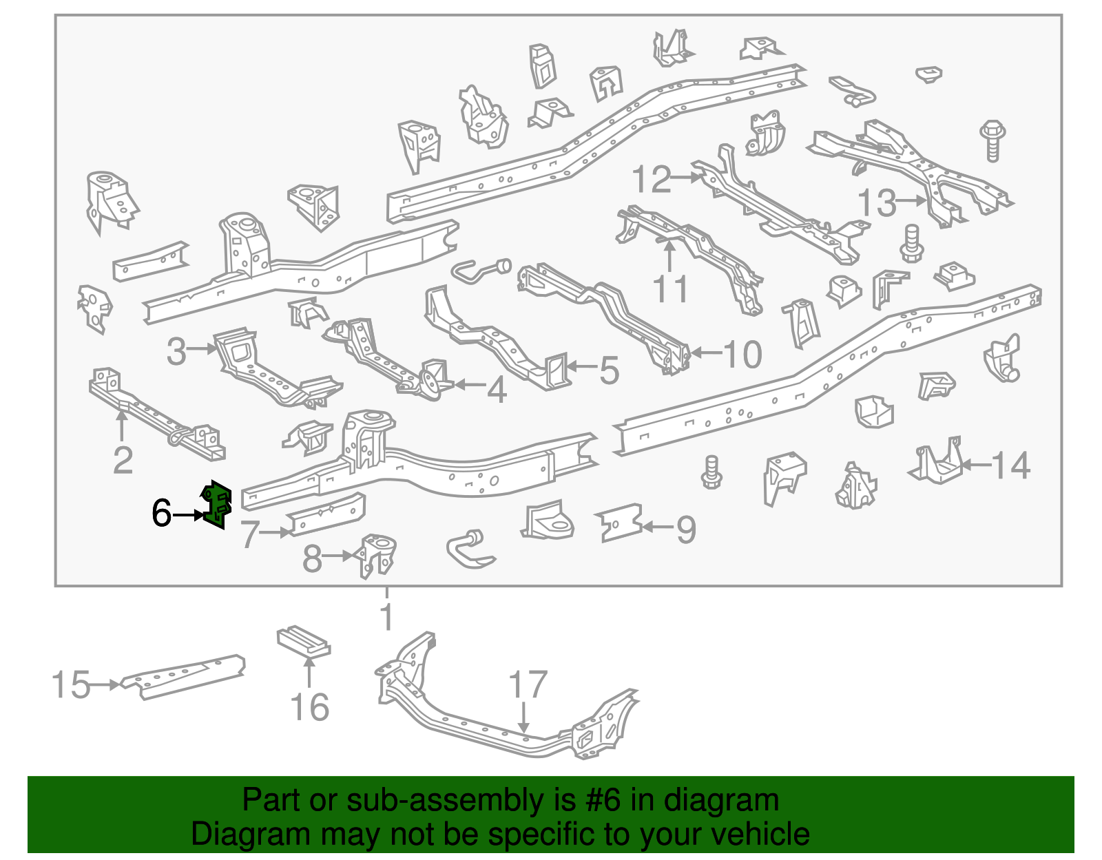 2016-2023 Toyota Tacoma Bumper Bracket 51036-04011 | Toyota San Diego Parts