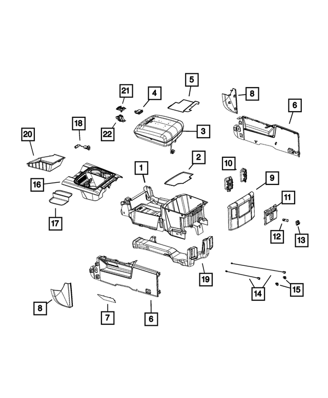 2018-2022 Ram Armrest Lid Latch 68437972AA | Mopar Estores