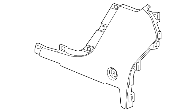 84218870 - Jet Black Front Passenger Side Floor Console Rear Trim Panel ...