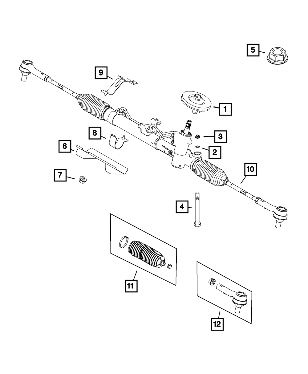 68391080AA - Rack And Pinion Gear 2015-2022 Ram ProMaster City | Mopar ...
