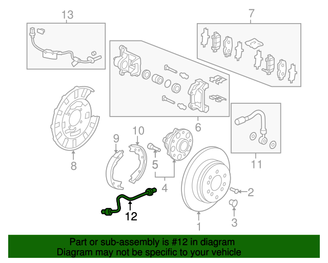 46361-STX-A03 - Brake Line 2009-2015 Honda Pilot | Honda Parts Online