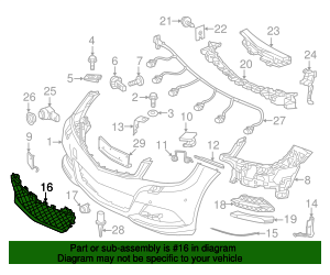 2012-2015 Mercedes-Benz Center Grille 204-885-13-24 | MB OEM Parts