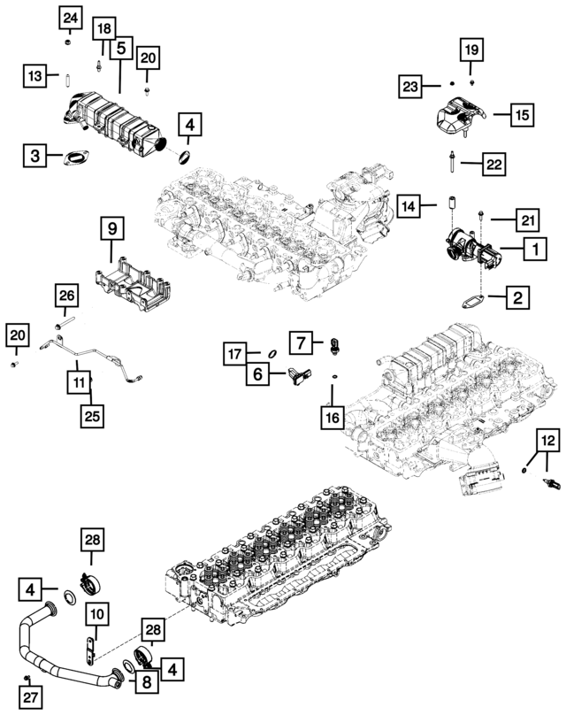 Egr Cooler - Mopar (68048988AA) | Tasca Auto Parts