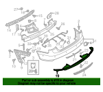 Audi OEM Rear Lower Spoiler, Platinum Grey Part# 4G0-807-521-F-1RR ...