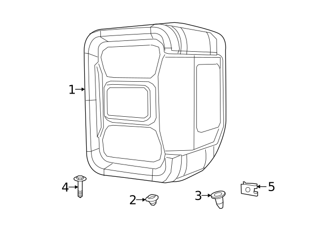 2020-2021 Jeep Gladiator Lamp-Tail - Driver's Side (LH) 68336583AG ...
