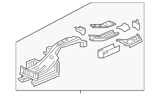 65610-TRV-305ZZ - Rear Rail Assembly 2018-2021 Honda Clarity | Honda ...